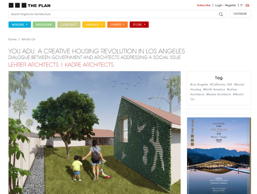 You ADU: A Creative Housing Revolution in Los Angeles - KADRE ARCHITECTS